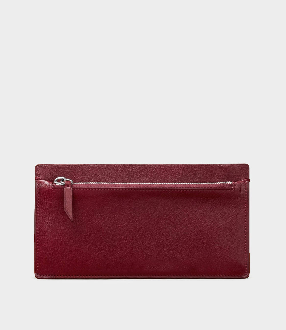 Métier Inside Out Wallet Handmade Italian Buffalo Leather Dark Cherry ...