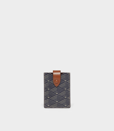 Métier Small Wallet Patterned Water Resistant Canvas Navy Blue